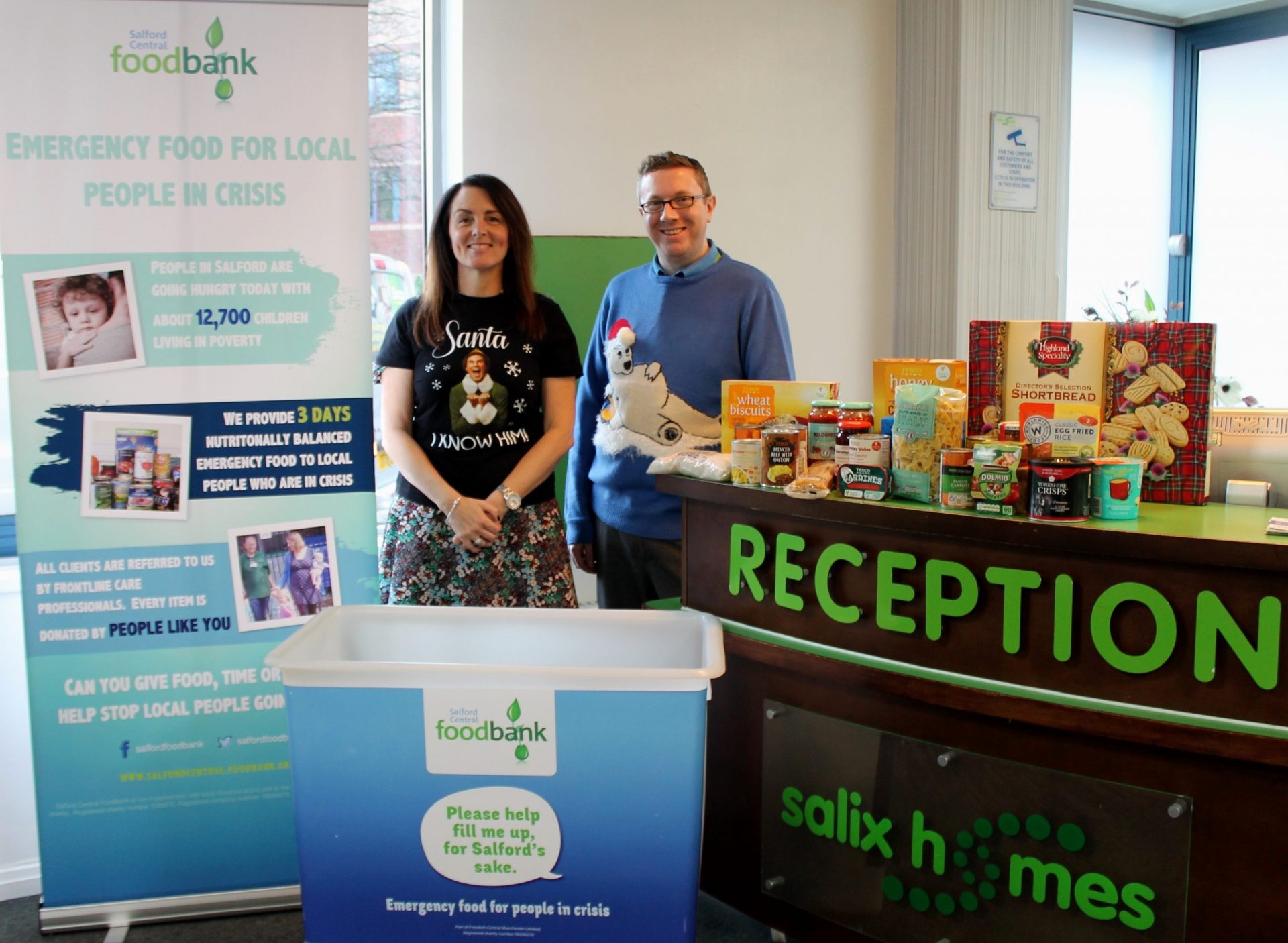 Kind-hearted staff and tenants rally round to help Foodbank | Salix Homes